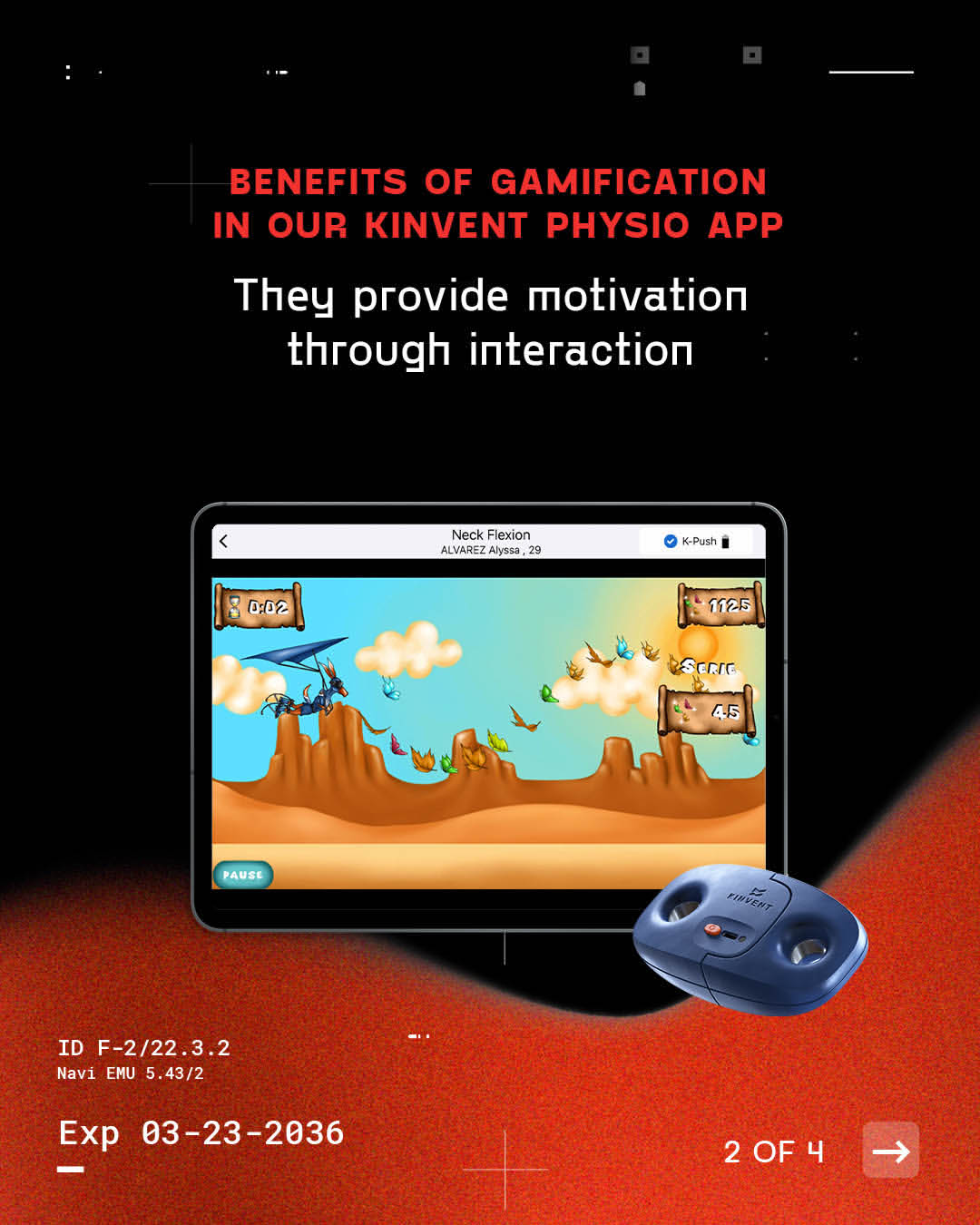 KINVENT KFORCE Physio App | Mobile Application | JLW Instruments