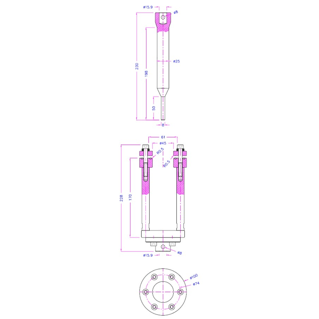 ASTM D4833 Puncture Fixture for Geomembrane Strength Testing