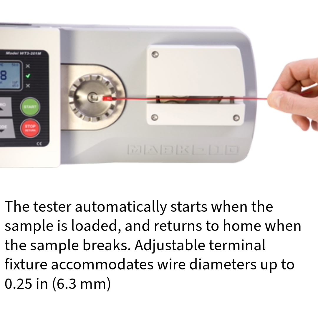 Mark-10 WT3-201M, Motorized Wire Crimp Pull Tester - JLW Instruments