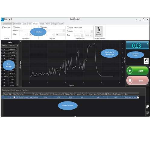 Chatillon Force Gauge Software - SPK-DF-FORCETEST - JLW