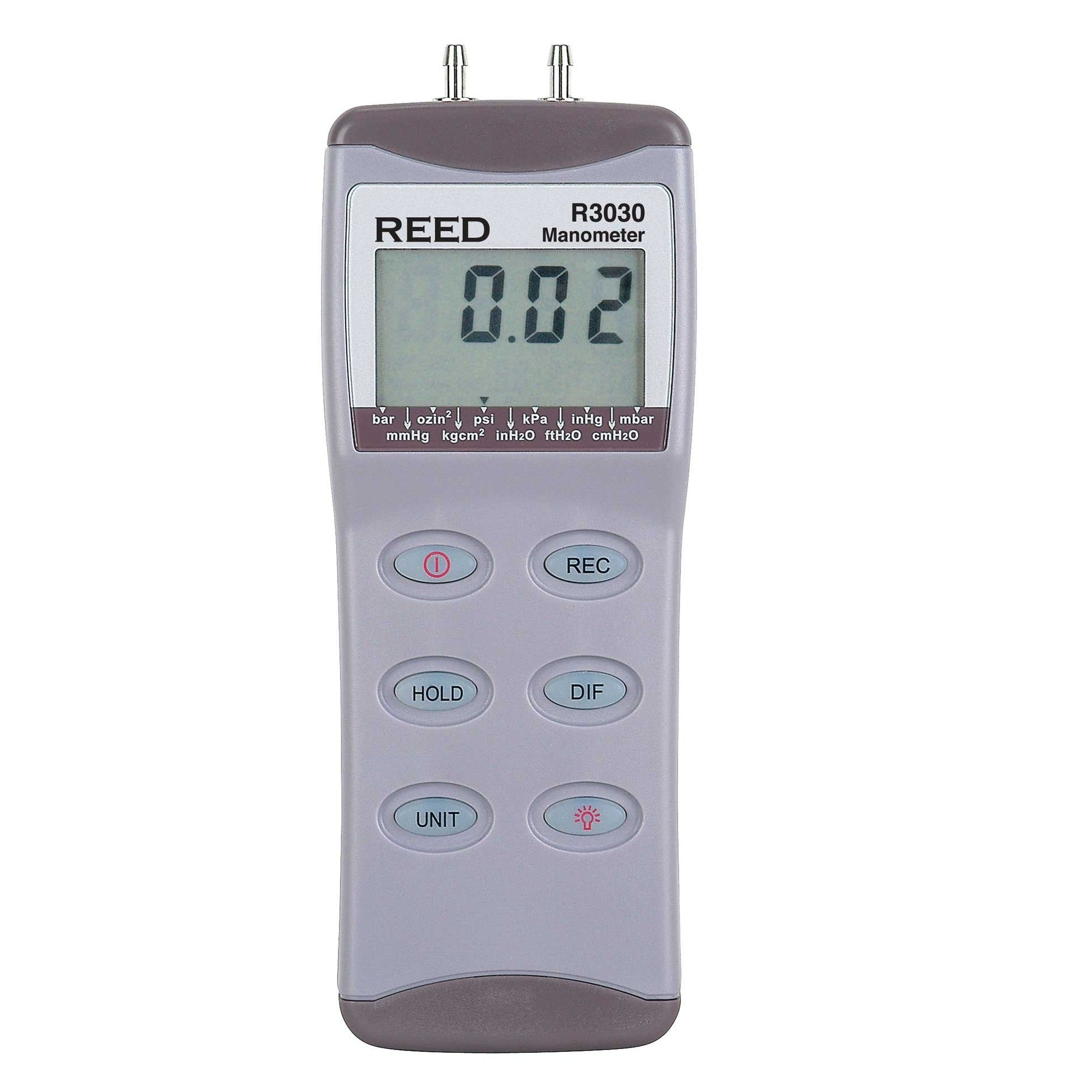REED Instruments R3030 Digital Manometer, 30 psi - JLW Instruments